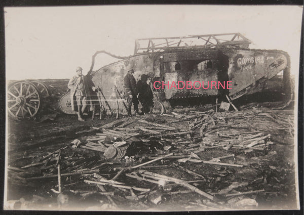 WW1 1916 photo British Female Mark I tank ‘C16’ Somme France ...