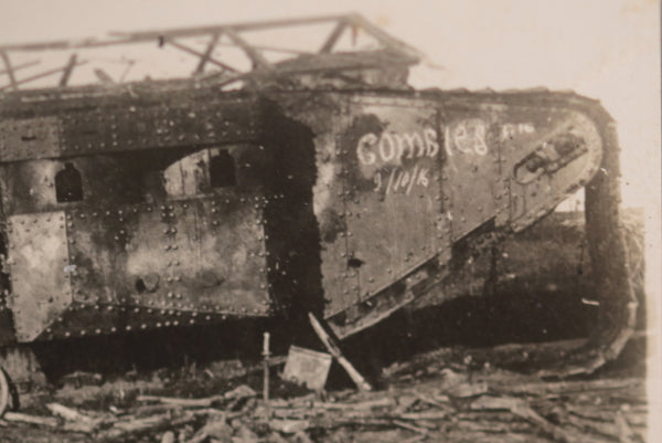 WW1 1916 photo British Female Mark I tank ‘C16’ Somme France ...