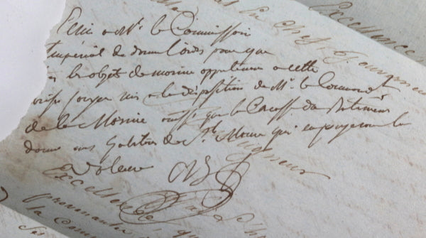 1807/08 lettre à Cesar Berthier Gouverneur Corfou, prise de guerre ...