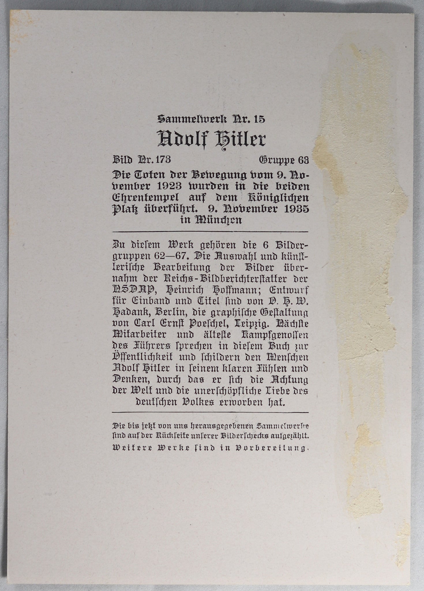 1935 German propaganda photo Nuremberg Rally - Beer Hall Putsch #1 ...