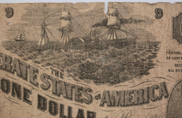 Civil War June 1862 Richmond Virginia Confederate $1 banknote ...