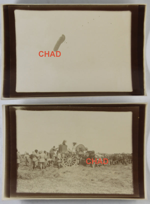 Guerre 14-18 quatre photos ballon saucisse Piennes (Somme) 1916 ...