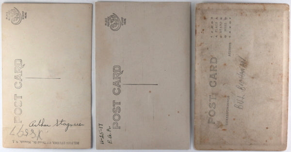 Lot of 12 soldier & sailor postcards, WW1-post WW2, several countries ...