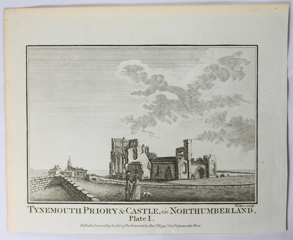 Print ‘Tynemouth Priory & Castle – Northumberland Plate 1” @1786 ...