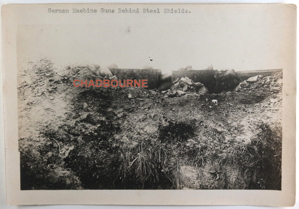 WW1 France, photo of German machine gun emplacement - Chadbourne ...