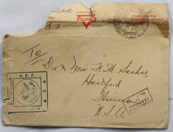 WW1 1918 letter from U.S. soldier in France describing air raid ...